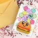 Burger Birthday Card Printable | PDF Instant Download | Hamburger ...