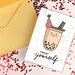 Printable Boba Birthday Card | PDF Instant Download | Treat Yourself ...