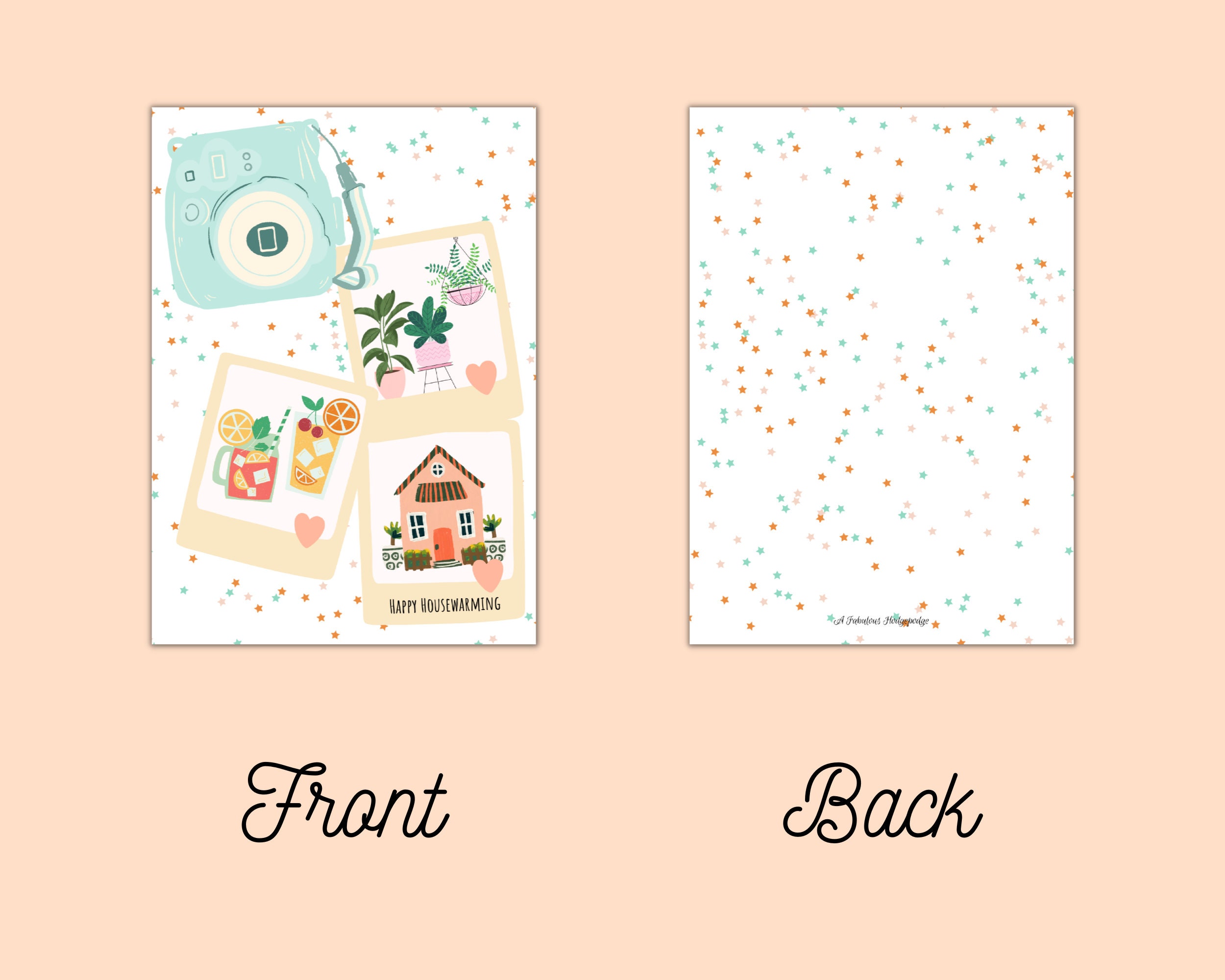 Polaroid Housewarming Card Printable PDF Instant Download New Home ...