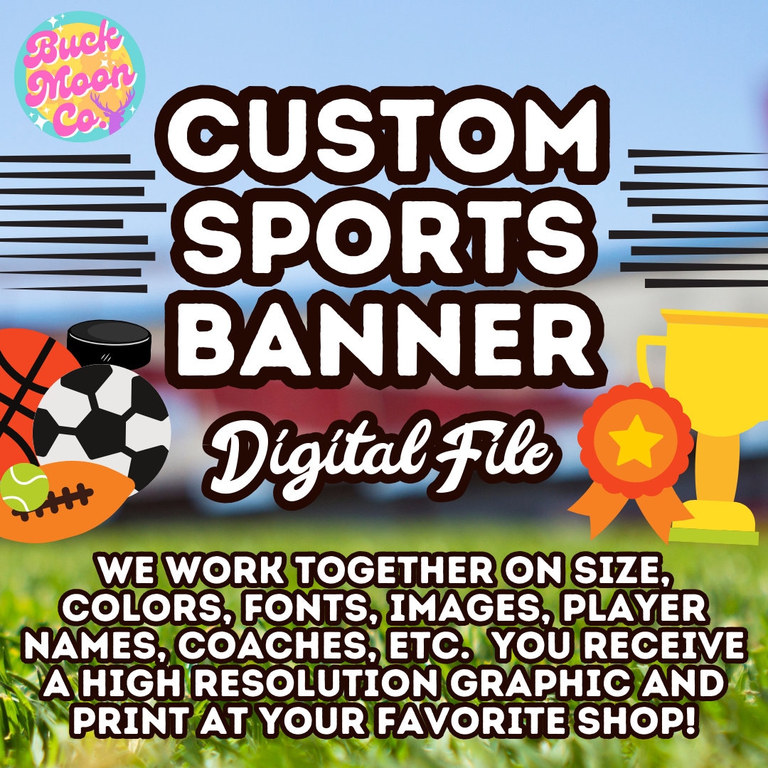 Custom Sports Banner, Sports, Team, Digital, You Print, Baseball Banner ...