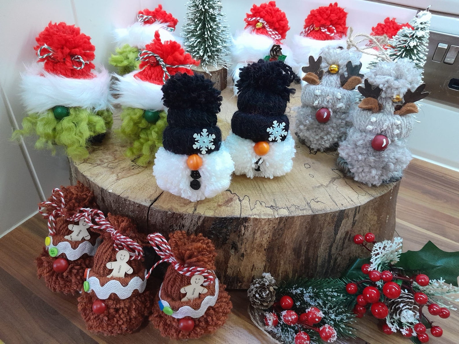 Christmas Gonks Hand Made Santa, Reindeer, Gingerbread Men, Snowmen and ...