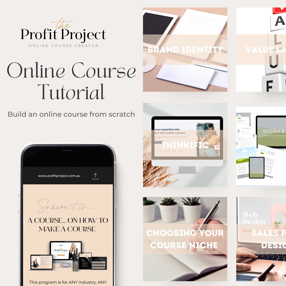Online Course Template; How to Create an Online Course From Scratch - Etsy
