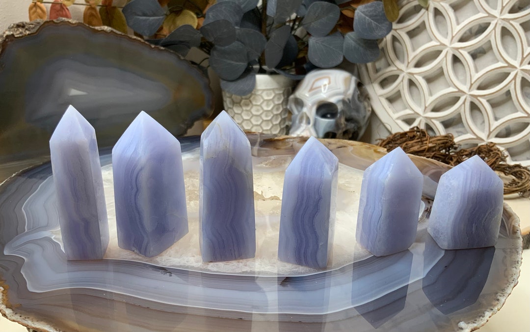 High Quality Blue Lace Agate Towers | High Quality Blue Lace Towers - Etsy