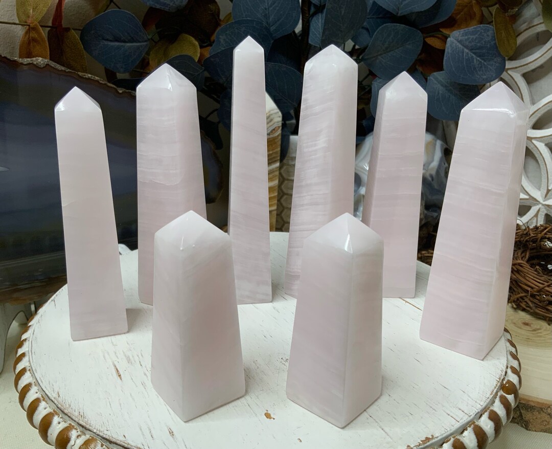 Pink Mangano Calcite Towers UV Reactive - Etsy
