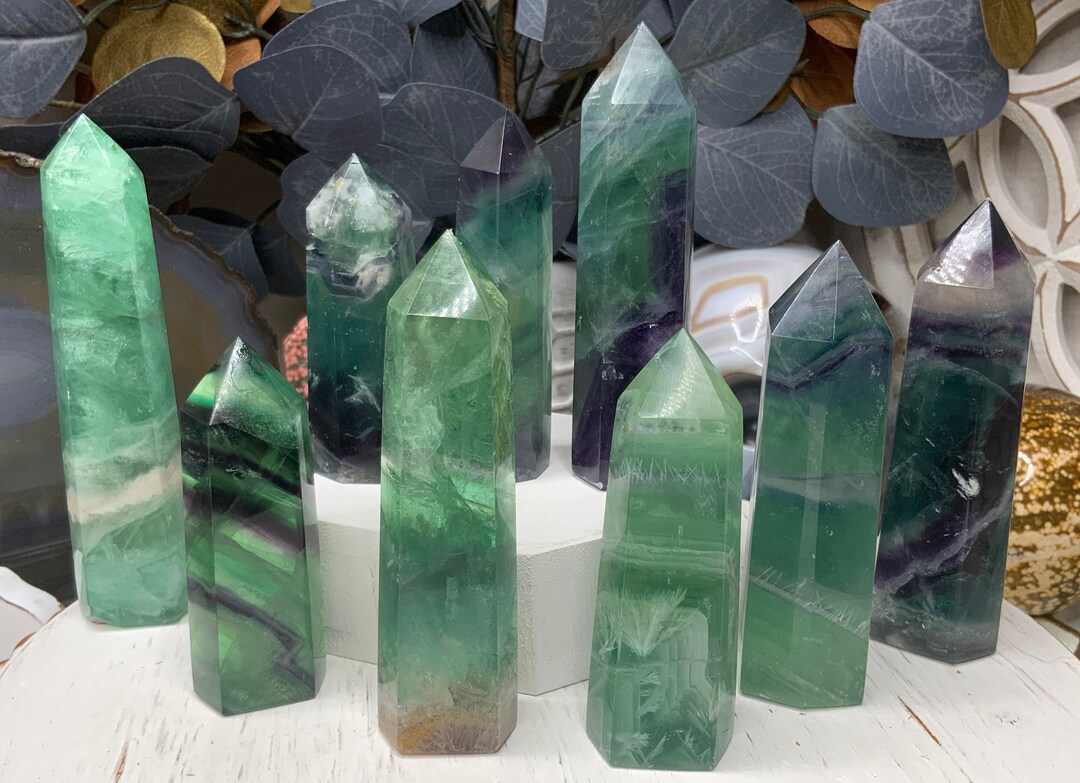 Fluorite Towers Feather Fluorite Towers Rainbow Fluorite Towers - Etsy
