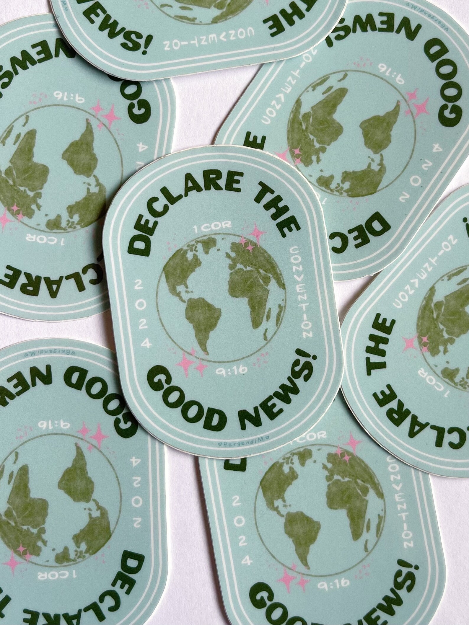 JW 2024 Convention Sticker - Blue Globe | 2024 Declare the Good News ...