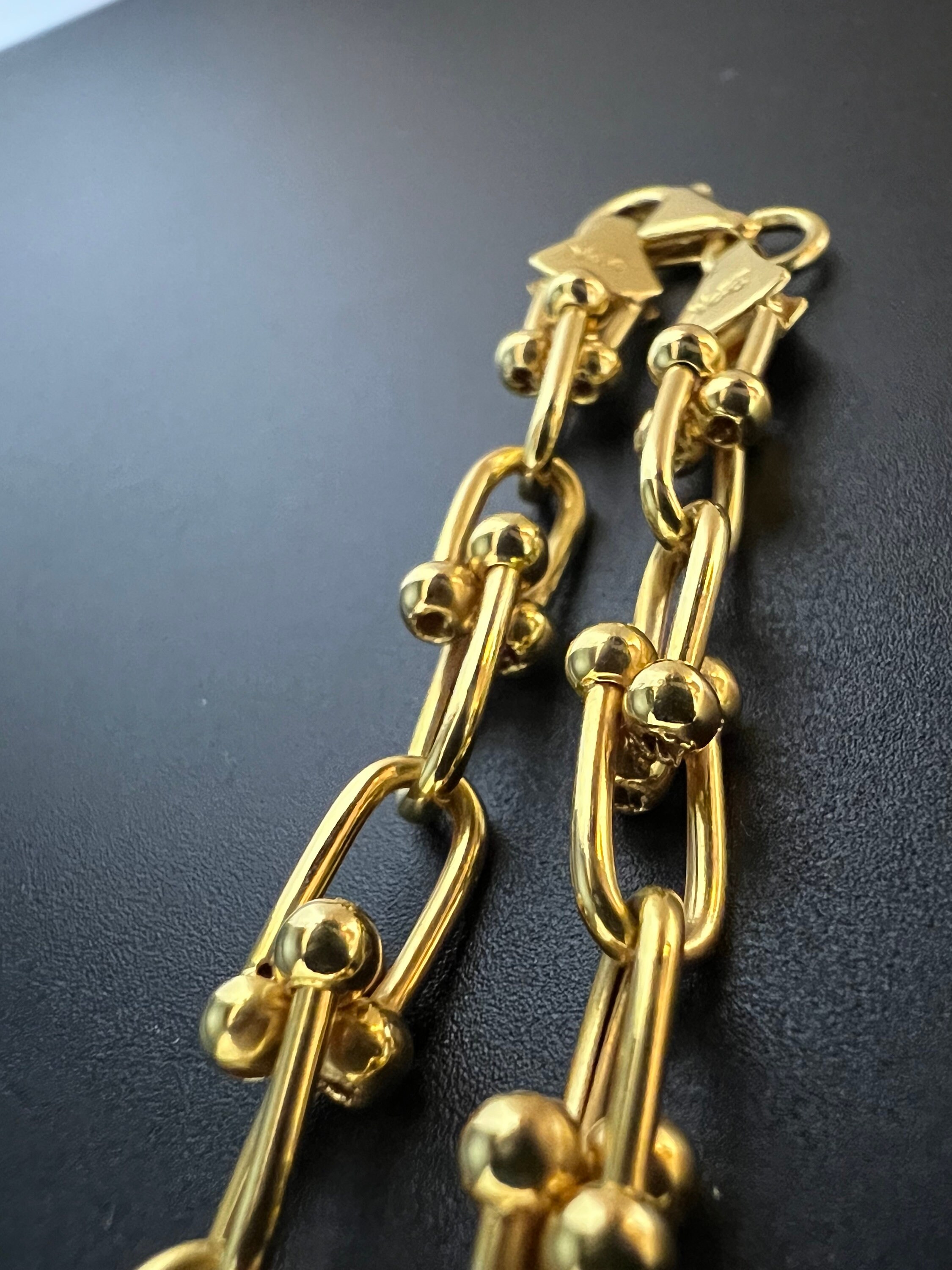 22k Gold U-link Chain Necklace / 22k Real Solid Gold Chunky - Etsy ...