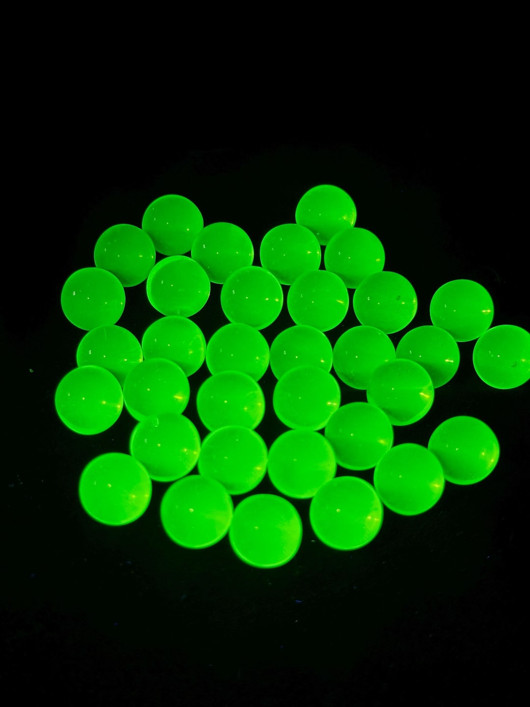 Uranium Glass Marbles (green Color) - Pack of 4 - Etsy