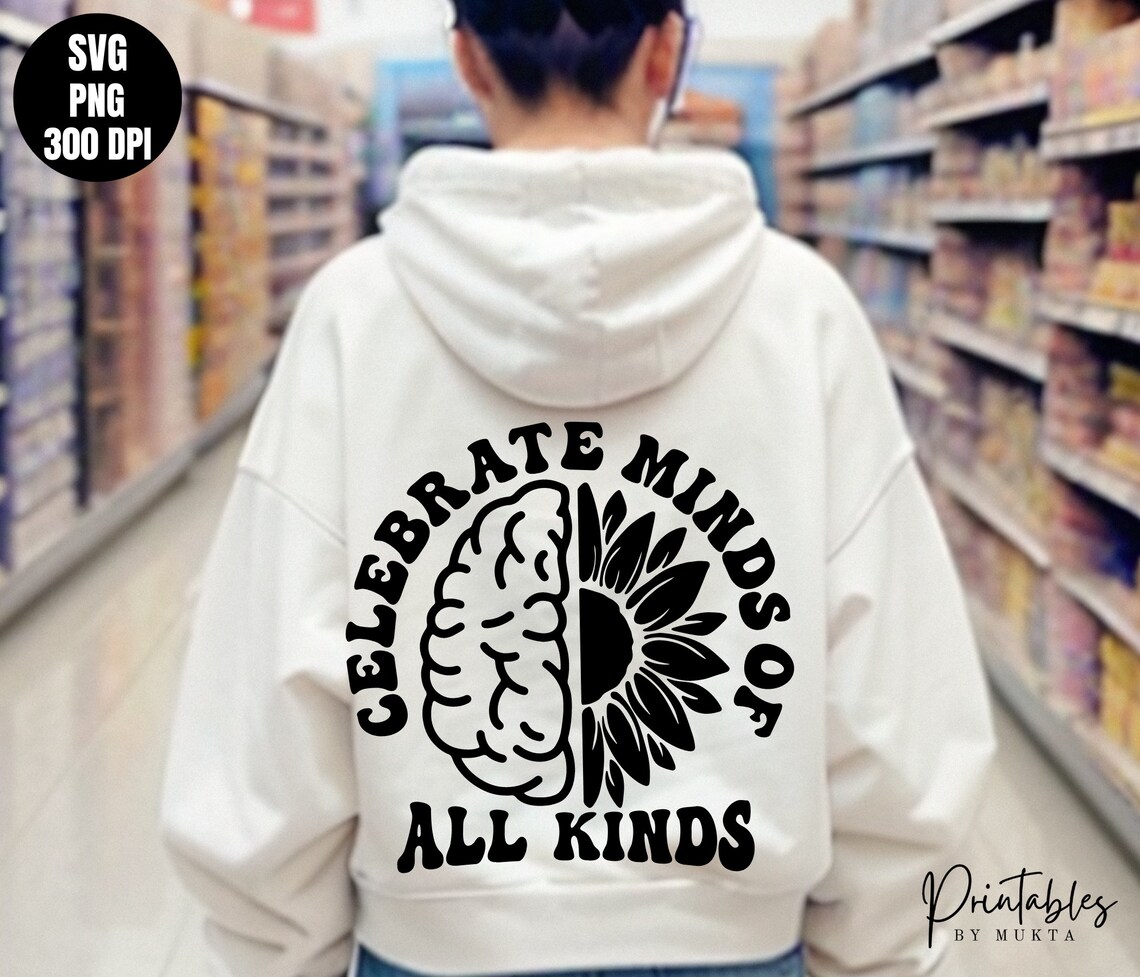 Celebrate Minds of All Kinds Svg, Autism Svg, Special Education Svg ...
