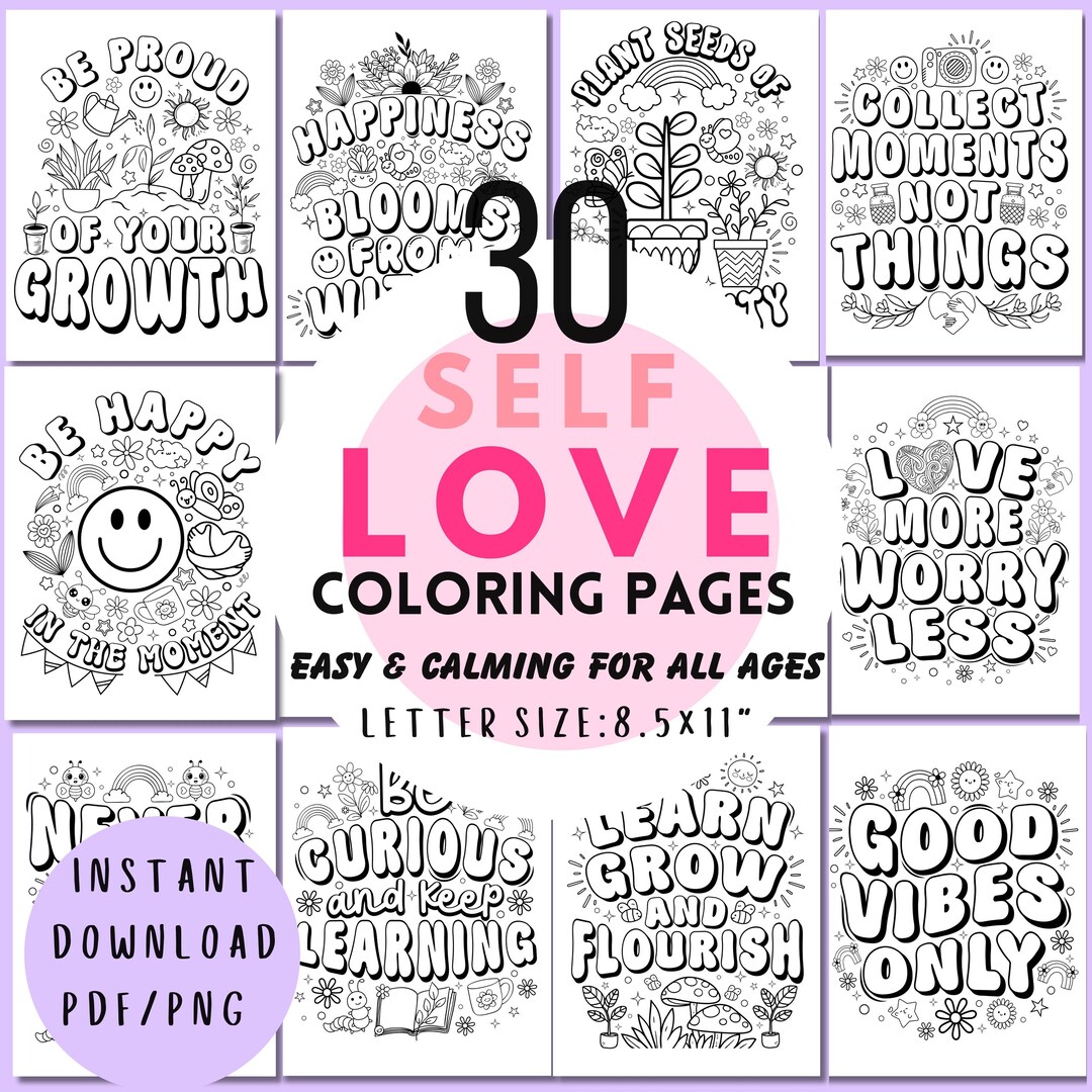 Motivational Quotes, Coloring Pages for Teen and Adults, Positive ...