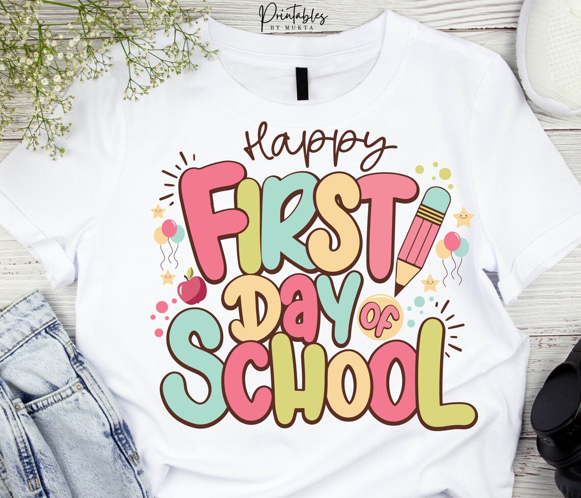 Happy First Day of School Svg, Back to School Svg, First Day Svg Png ...