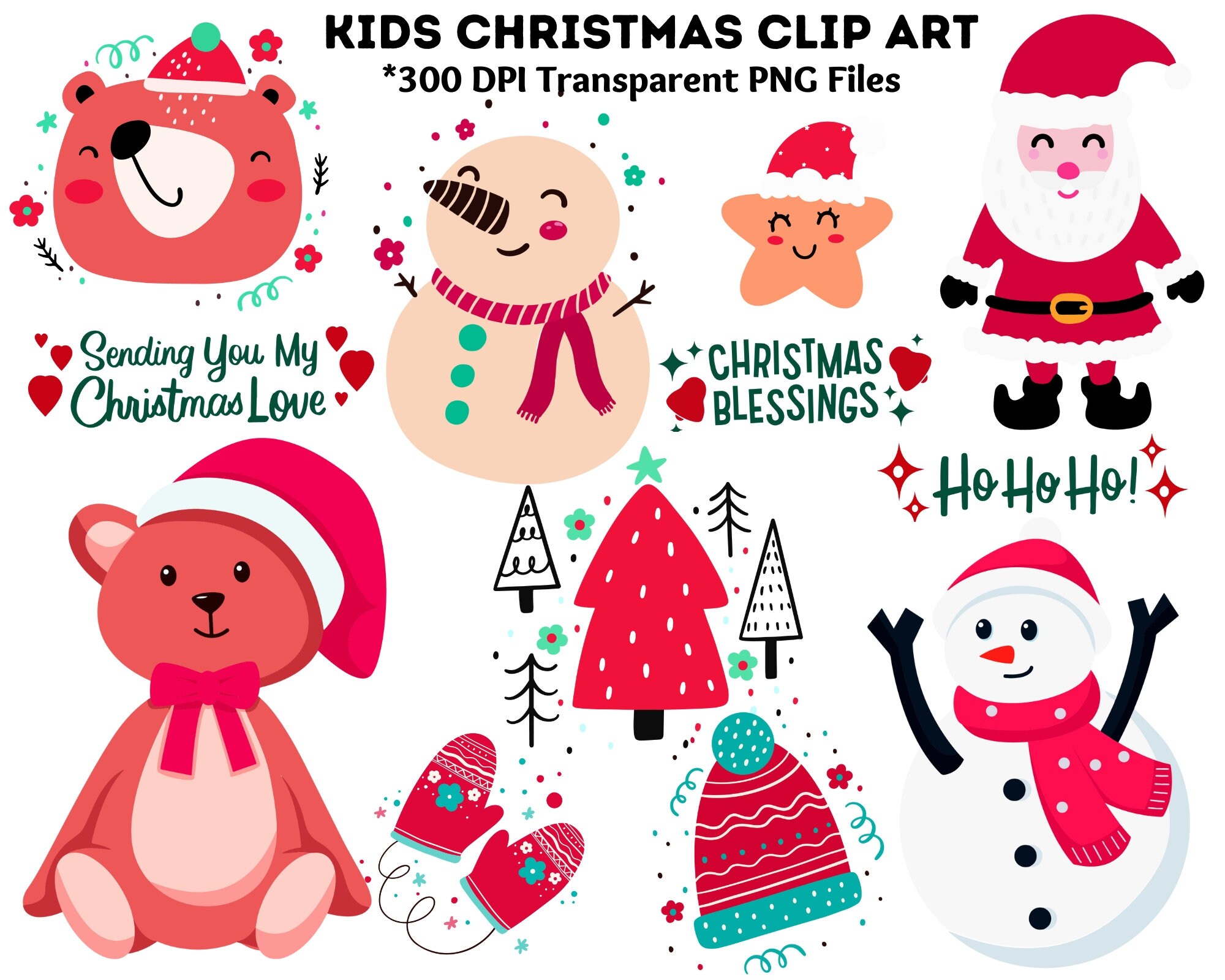 Kids Christmas Clipart - Holiday Clipart,cute Christmas Clip Art ...