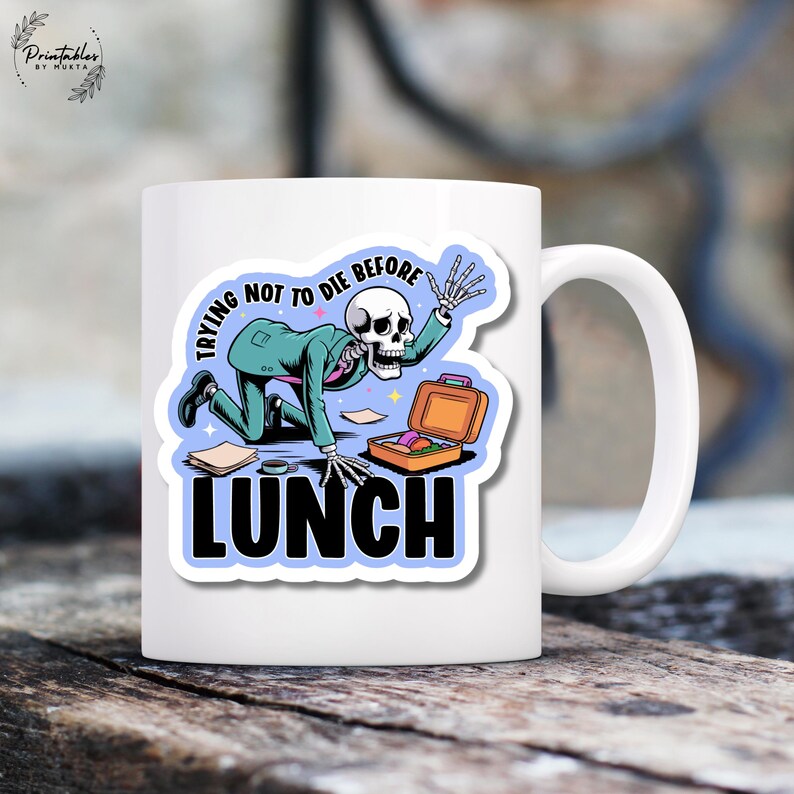 Sarcastic Skeleton Sticker Pack | Funny Work Humor Png | Coffee ...