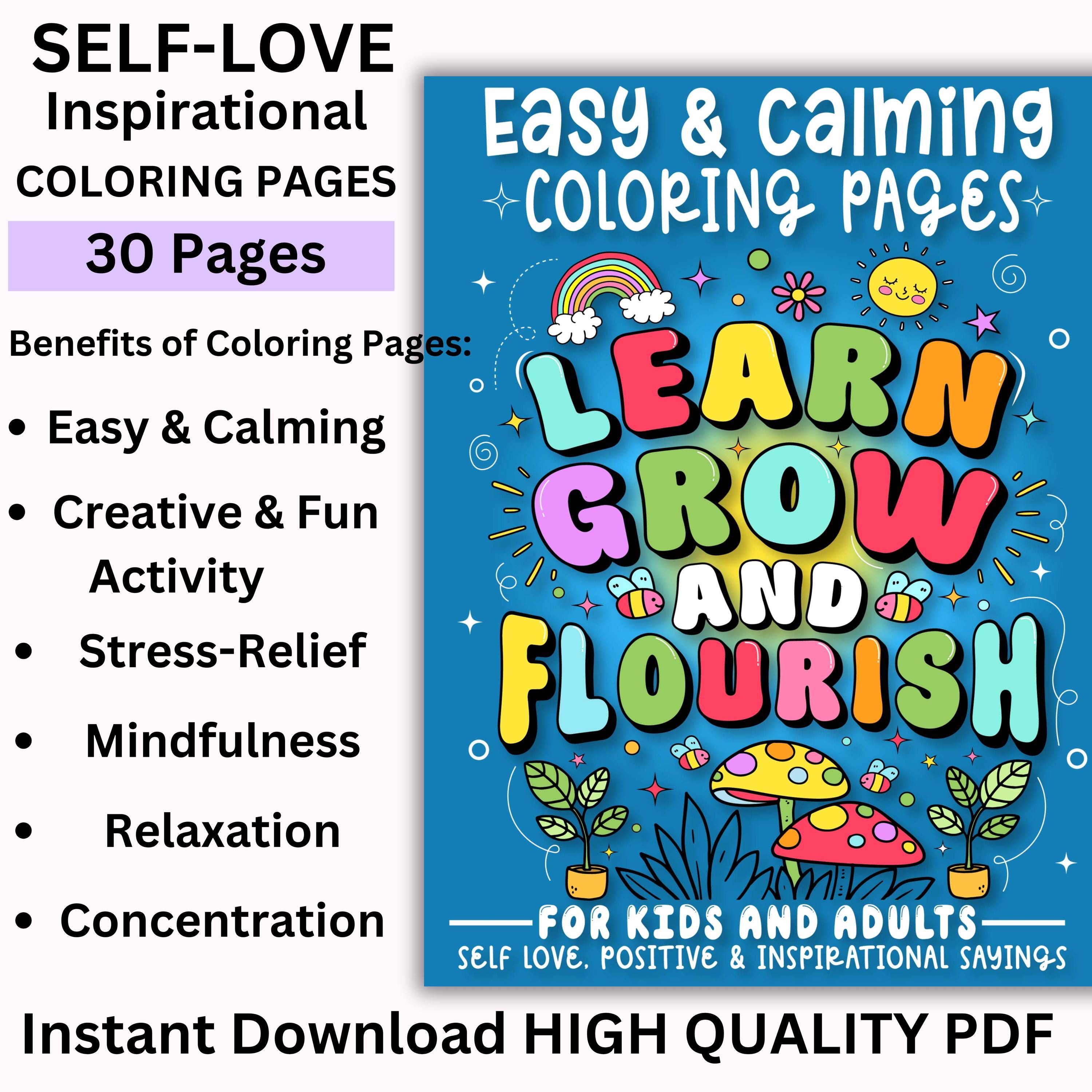 Motivational Quotes, Coloring Pages for Teen and Adults, Positive ...