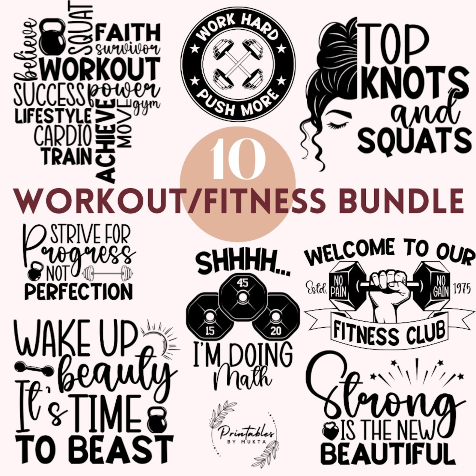 Women Workout SVG Bundle, Gym SVG Bundle,fitness Svg,exercise Svg ...