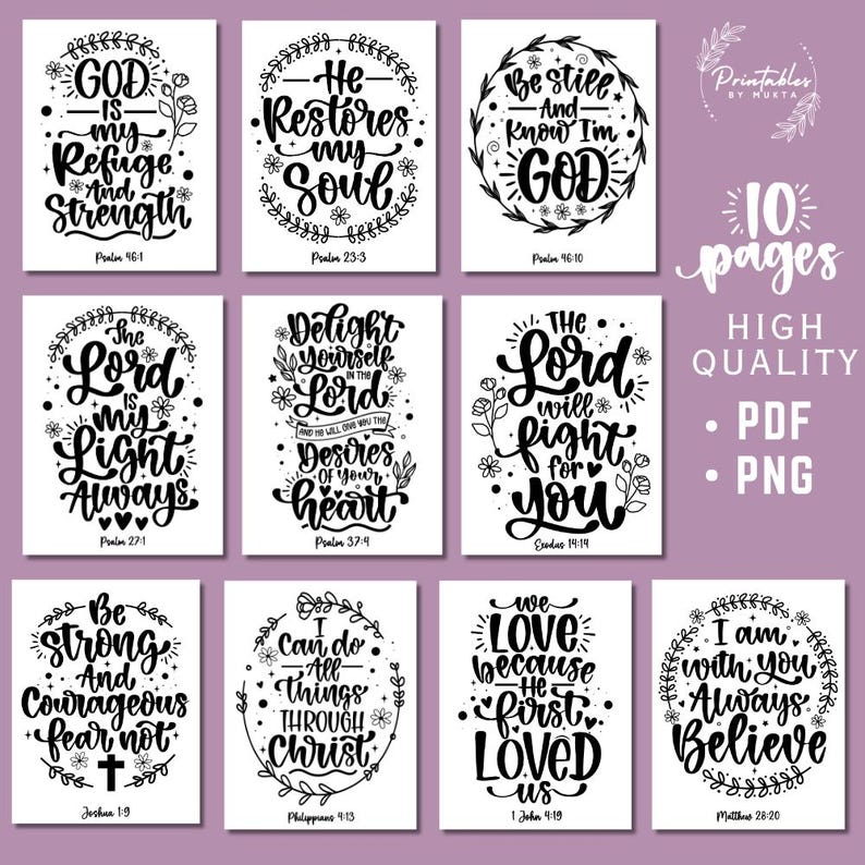 Bible Verse Hand Lettering Worksheets | Christian Calligraphy Practice ...