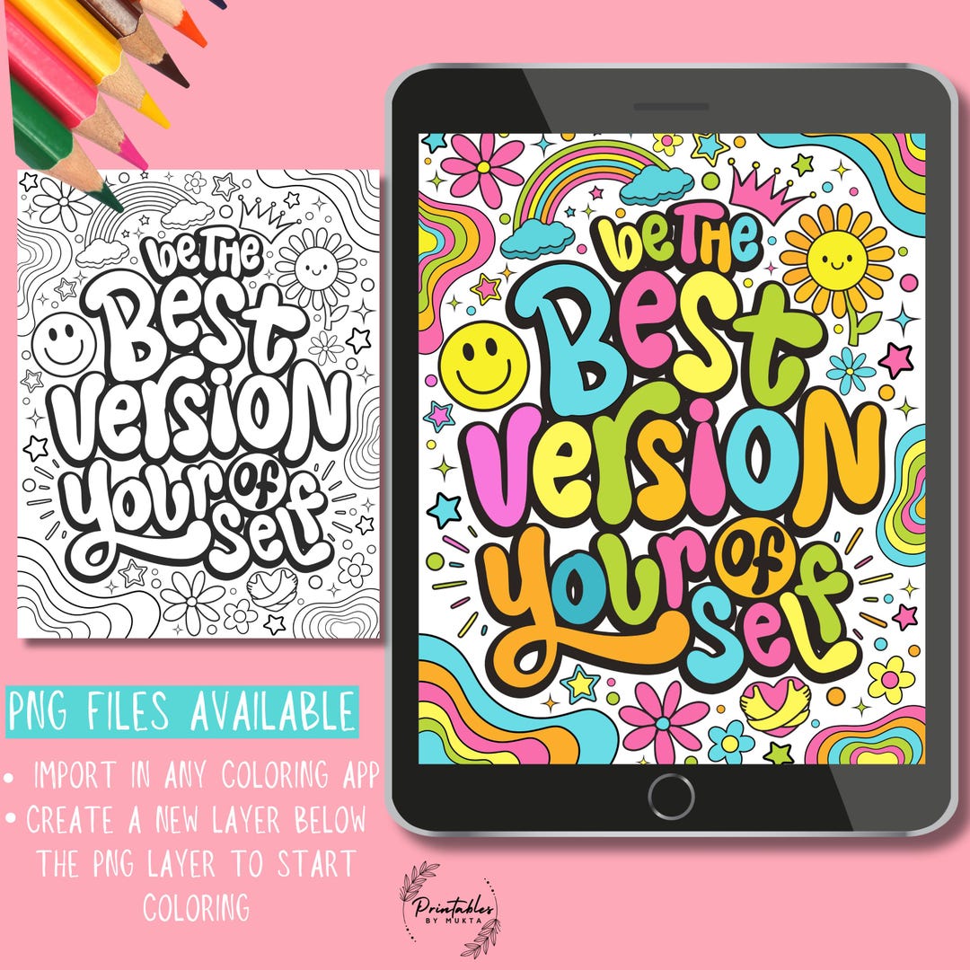 Motivational Quotes, Coloring Pages for Teen and Adults, Positive ...