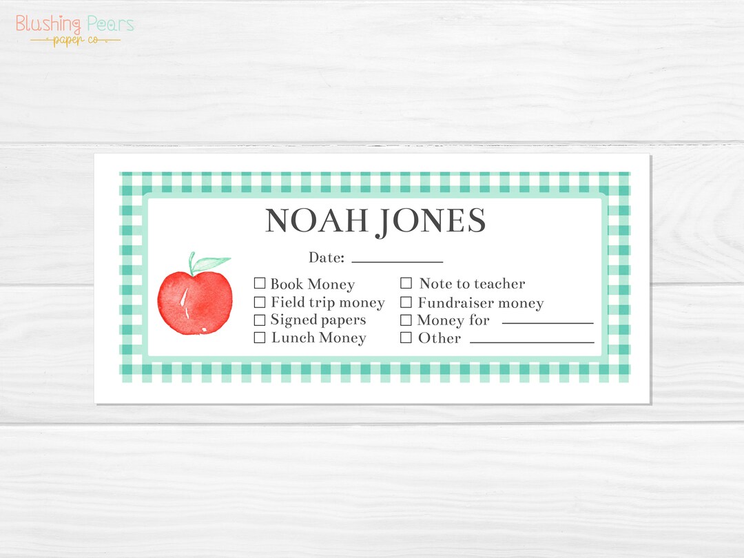 Personalized Envelopes for School, Back to School Envelope, School ...