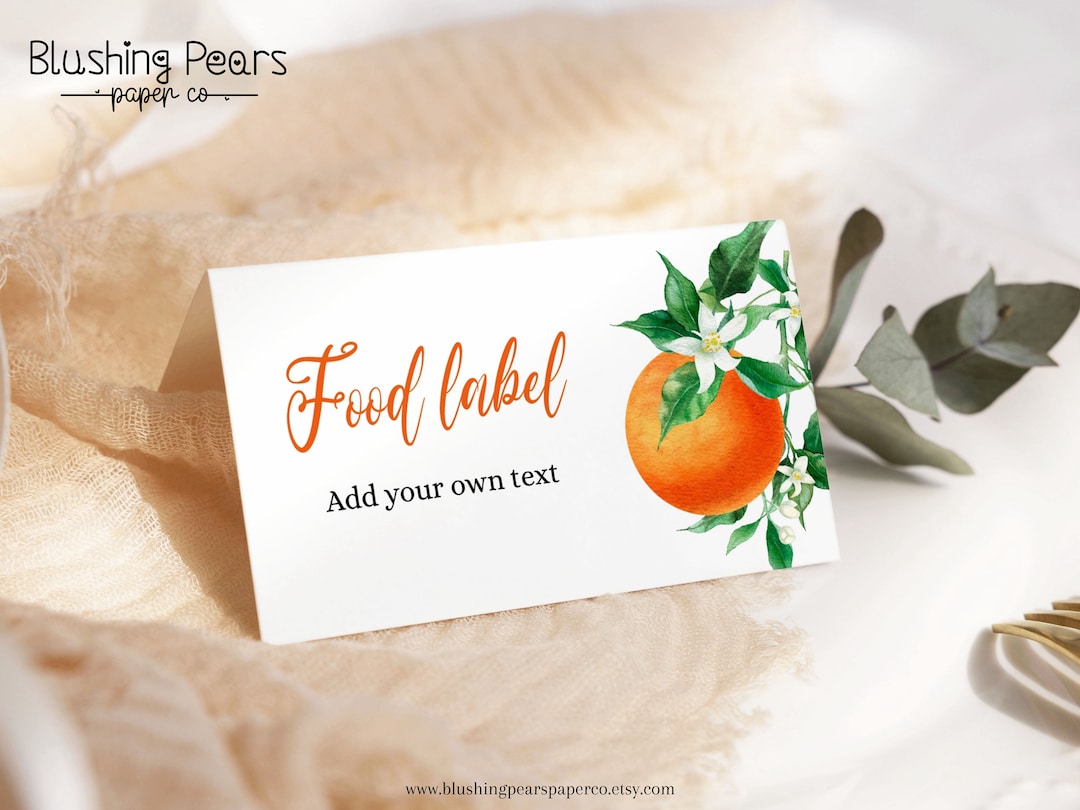Citrus Birthday Food Label, Little Cutie is Turning One Food Label ...