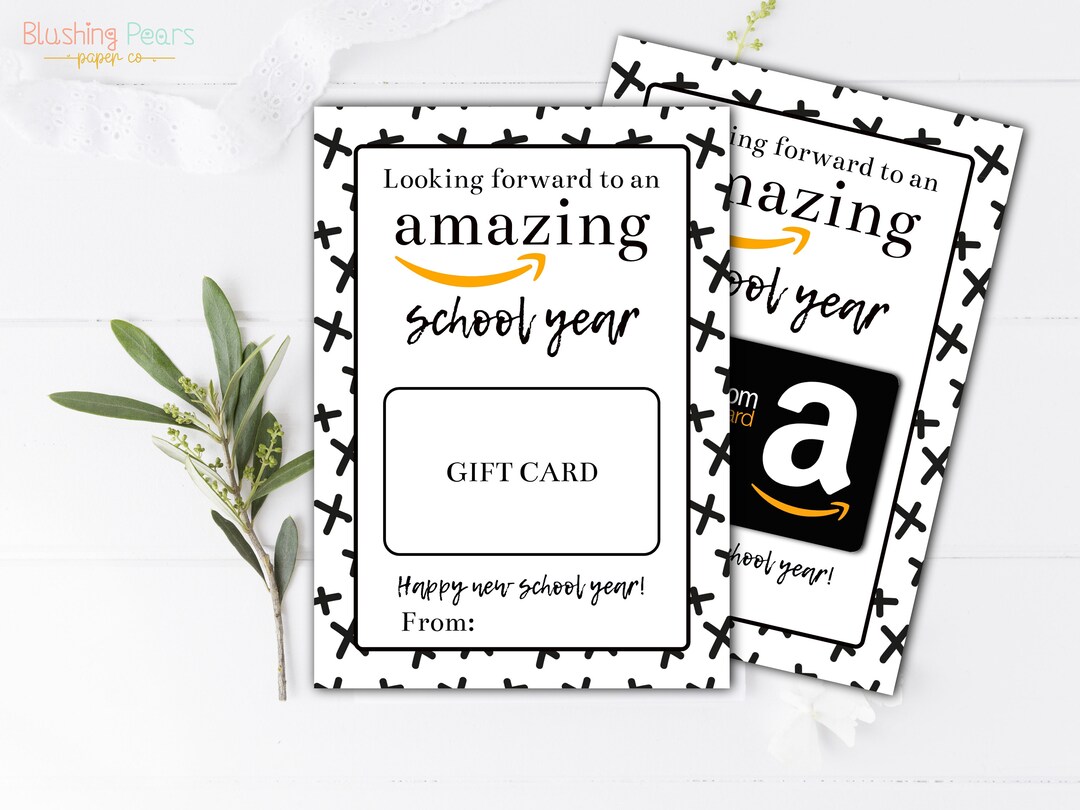 Teacher Appreciation Gift Card Printable, Back to School Gift Card ...