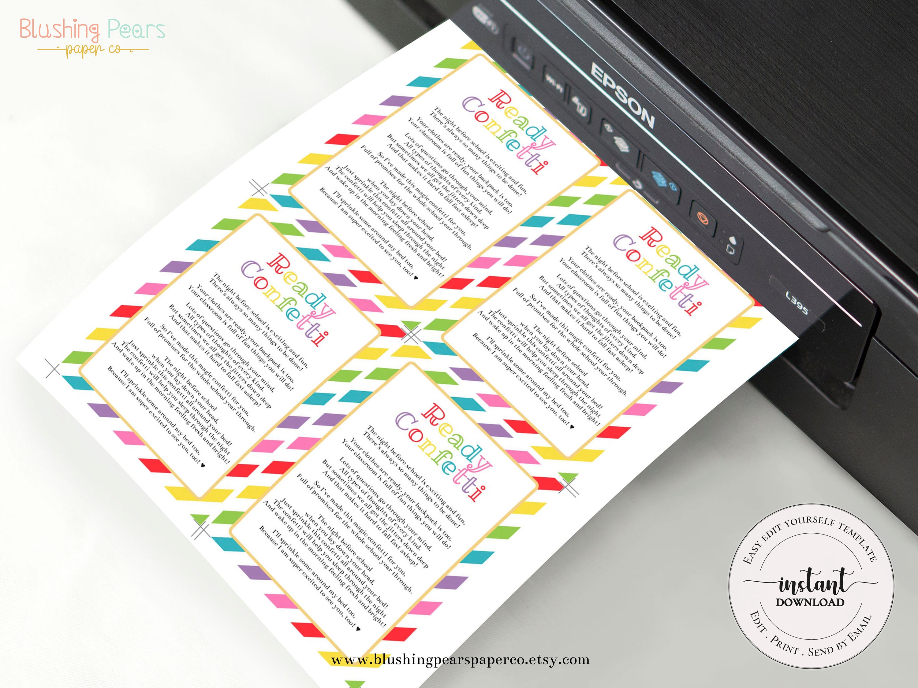 Ready Confetti, Back to School, First Day of School, Back to School ...