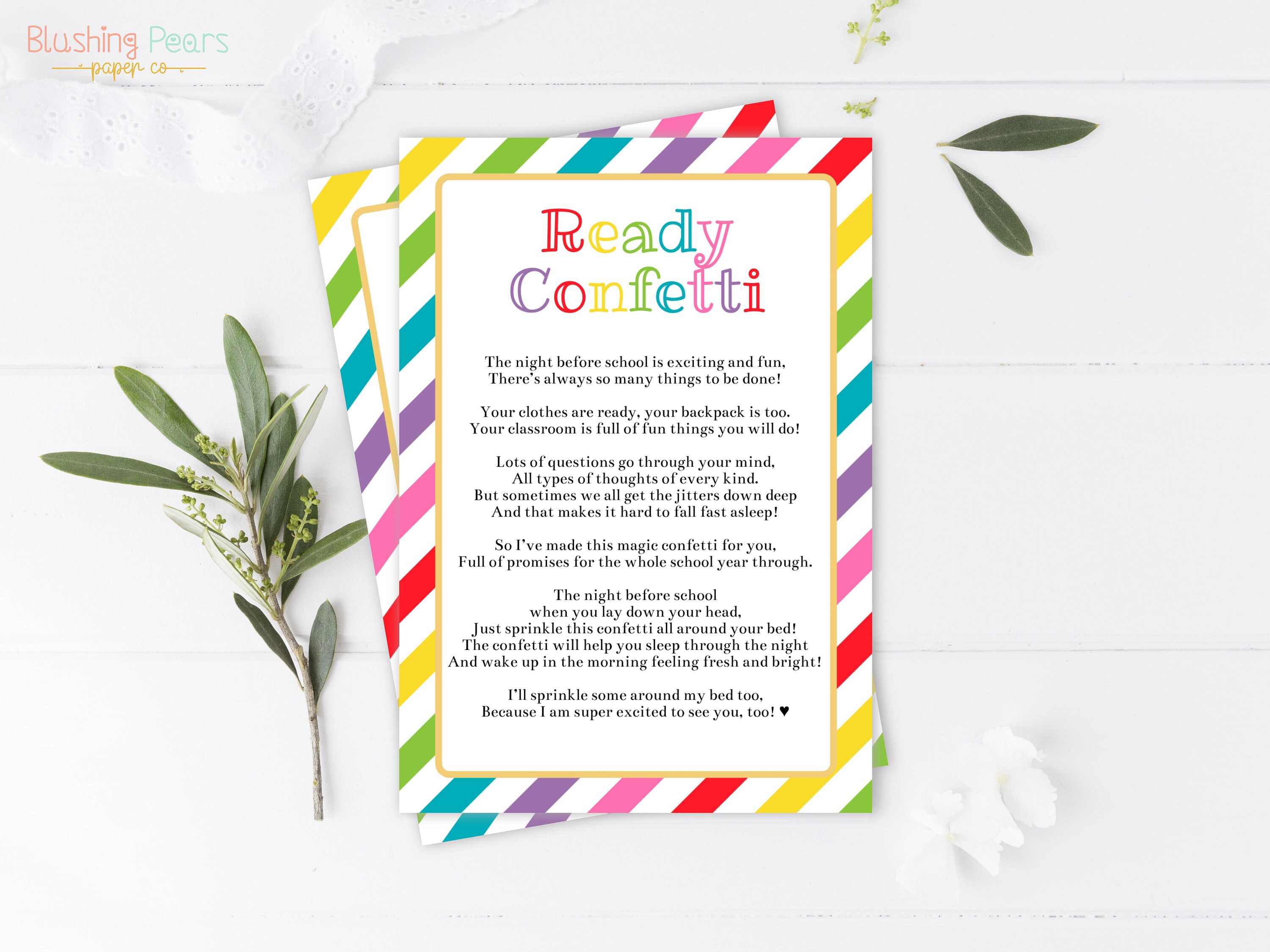 Ready Confetti, Back to School, First Day of School, Back to School ...