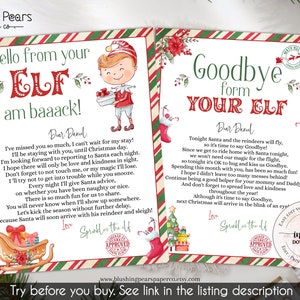 Elf Letter Bundle, Boy Elf Return Letter, Christmas Elf I'm Back ...