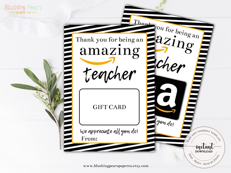 Teacher Appreciation Gift Card , Amazing Year Back to School Gift Card ...