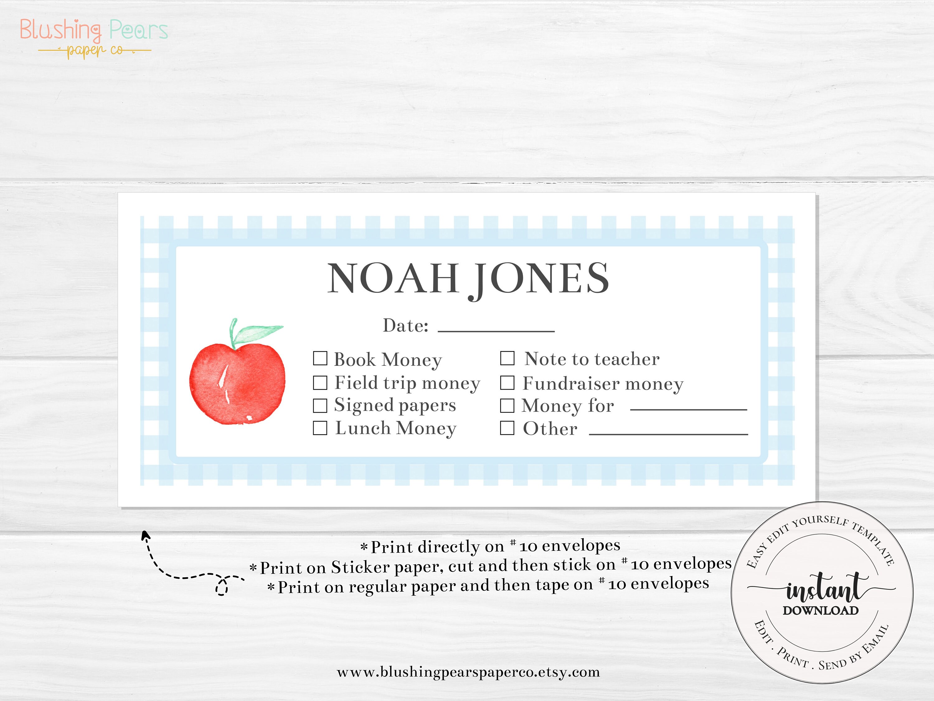 Personalized Envelopes for School, Back to School Envelope, School ...