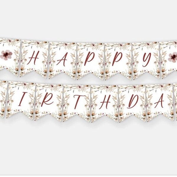 Happy Birthday Banner - Etsy