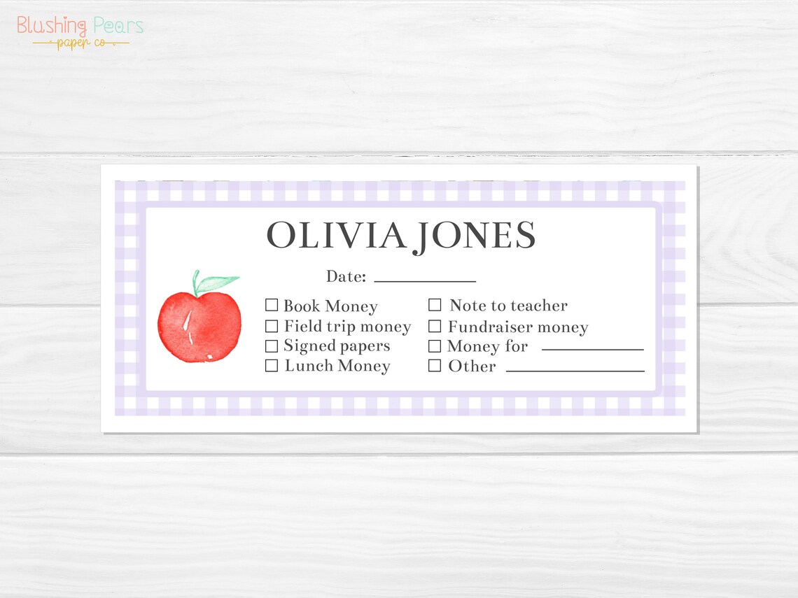 Personalized Envelopes for School, Back to School Envelope, School ...