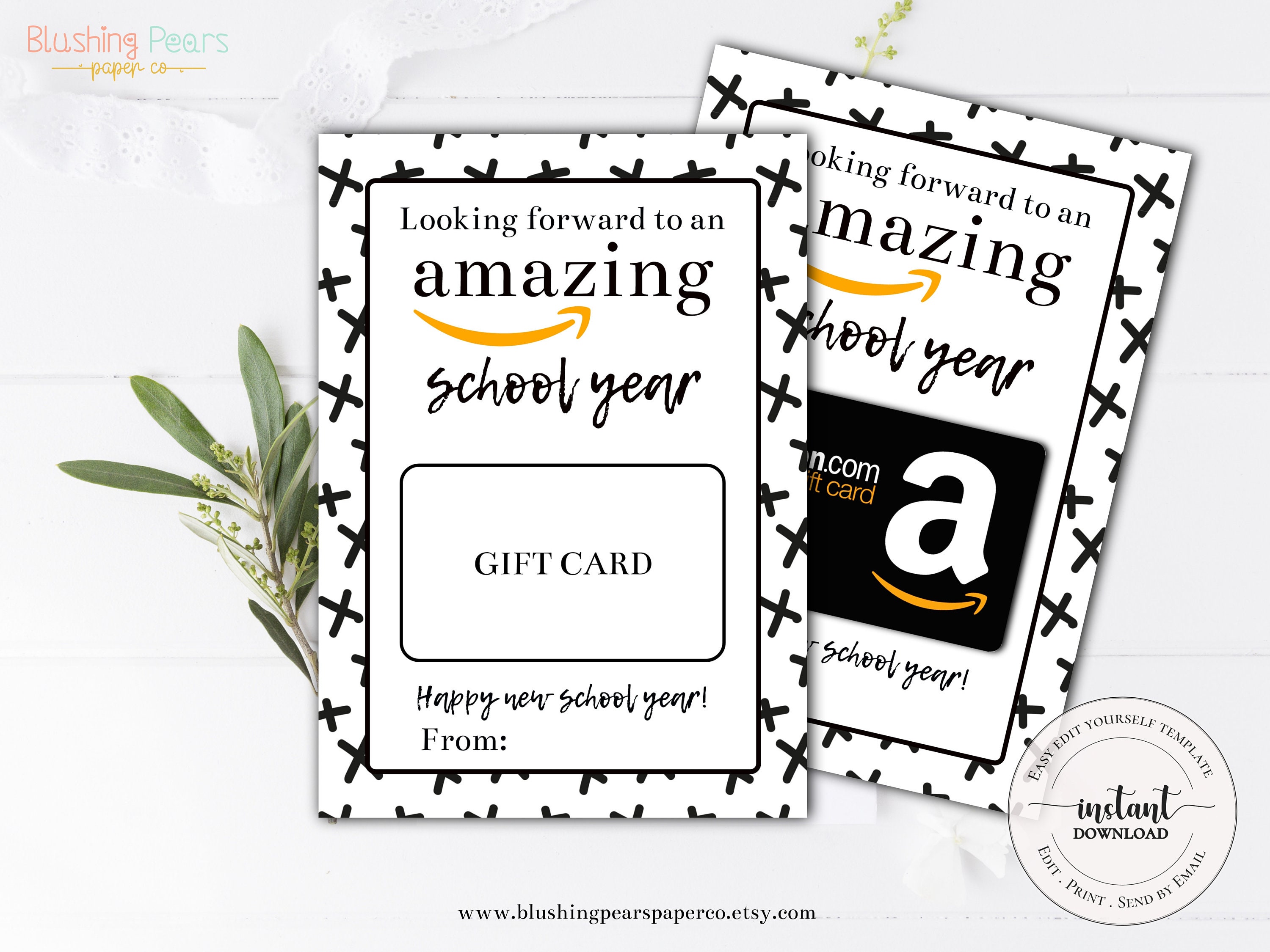 Teacher Appreciation Gift Card Printable, Back to School Gift Card ...
