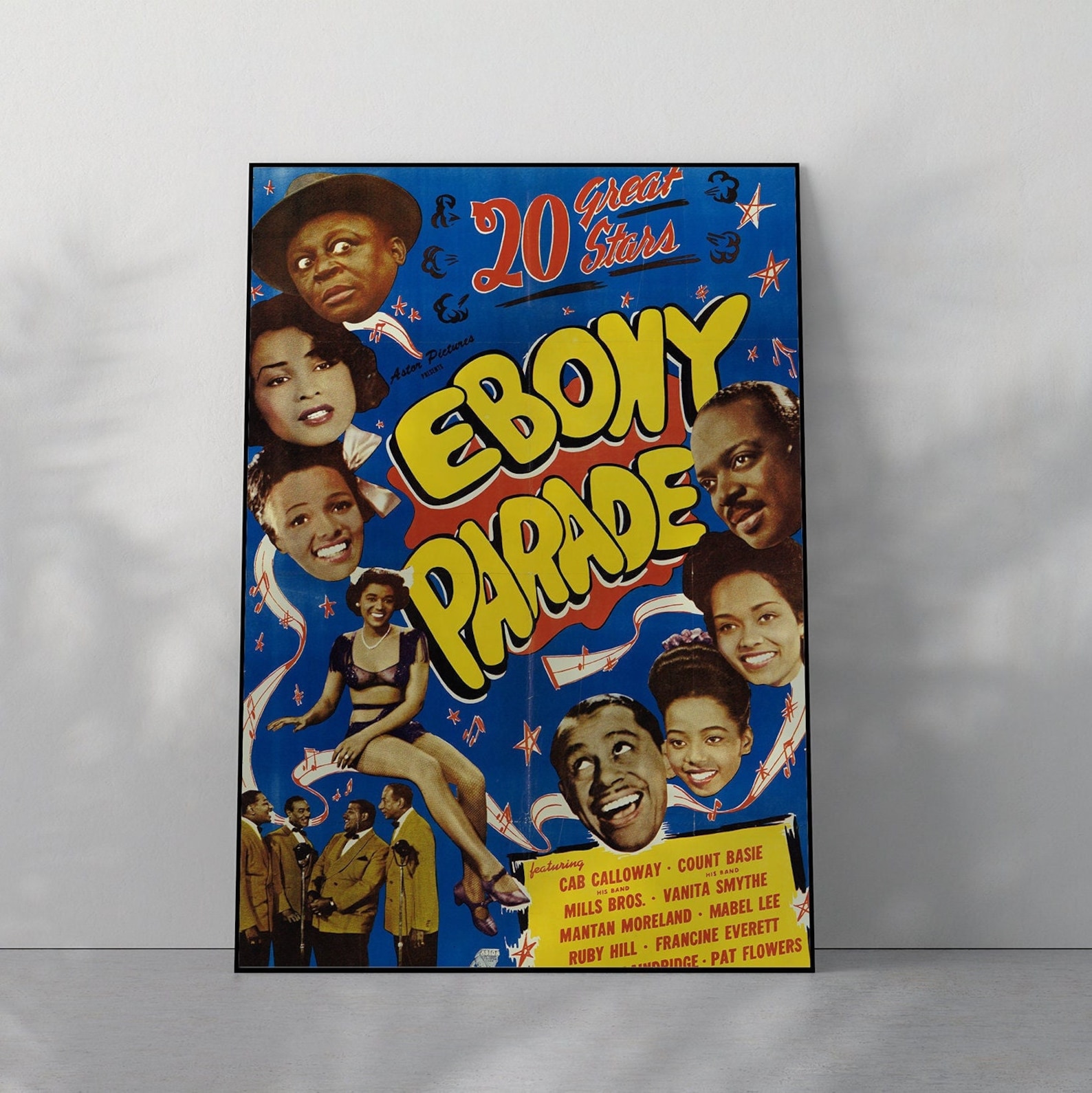 Ebony Parade Retro Movie Poster, Black Hollywood, Vintage Prints, Black ...