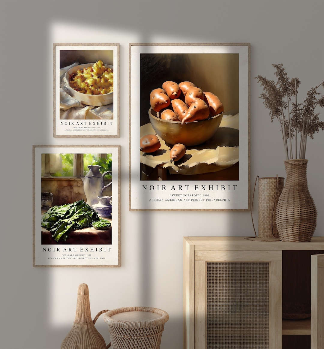 Soul Food Set of 3 Art Prints | Exhibition Poster | Thanksgiving Wall ...