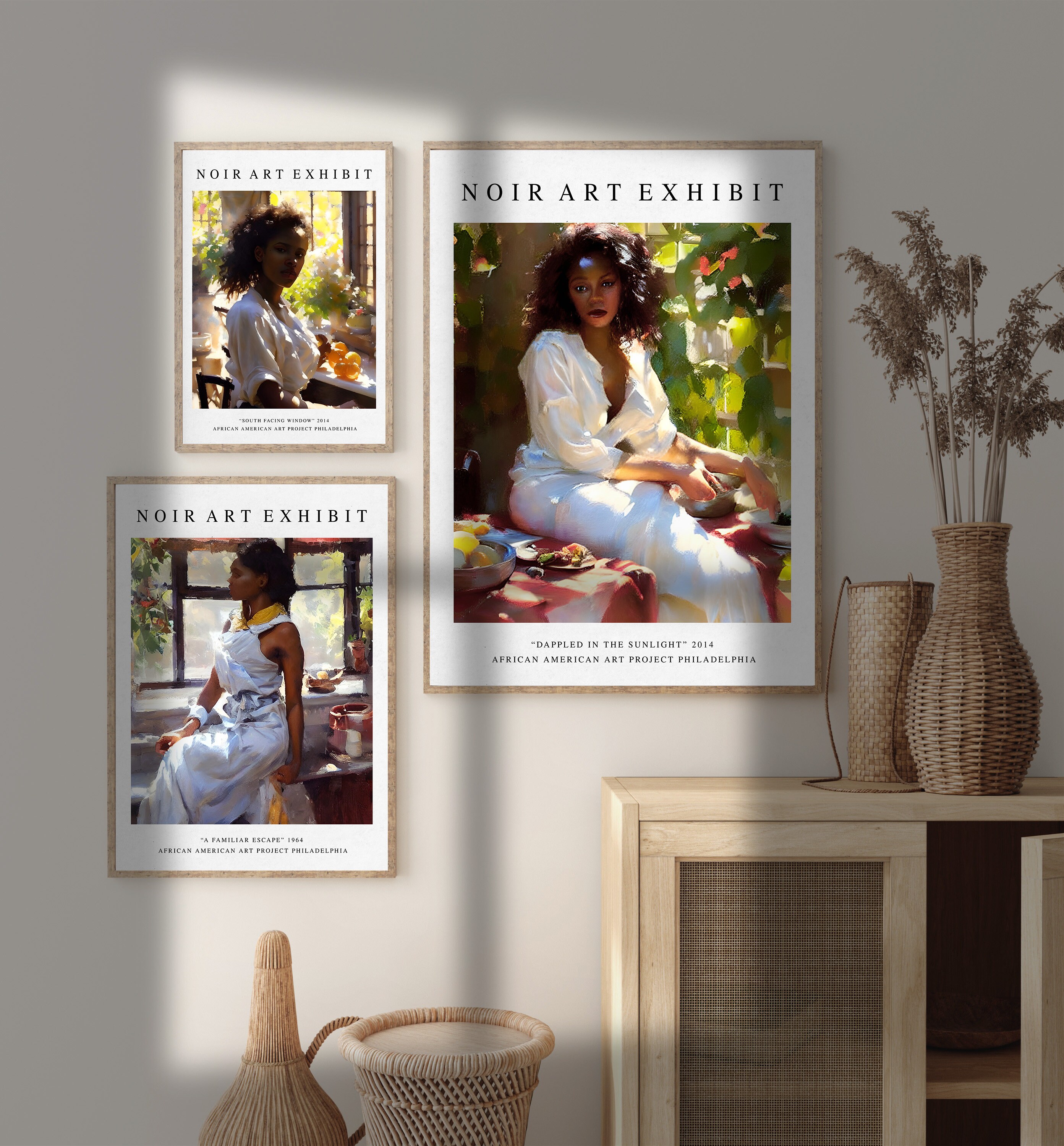 Black Woman Kitchen Portraits Set of 8 Gallery Wall Exhibition Poster ...