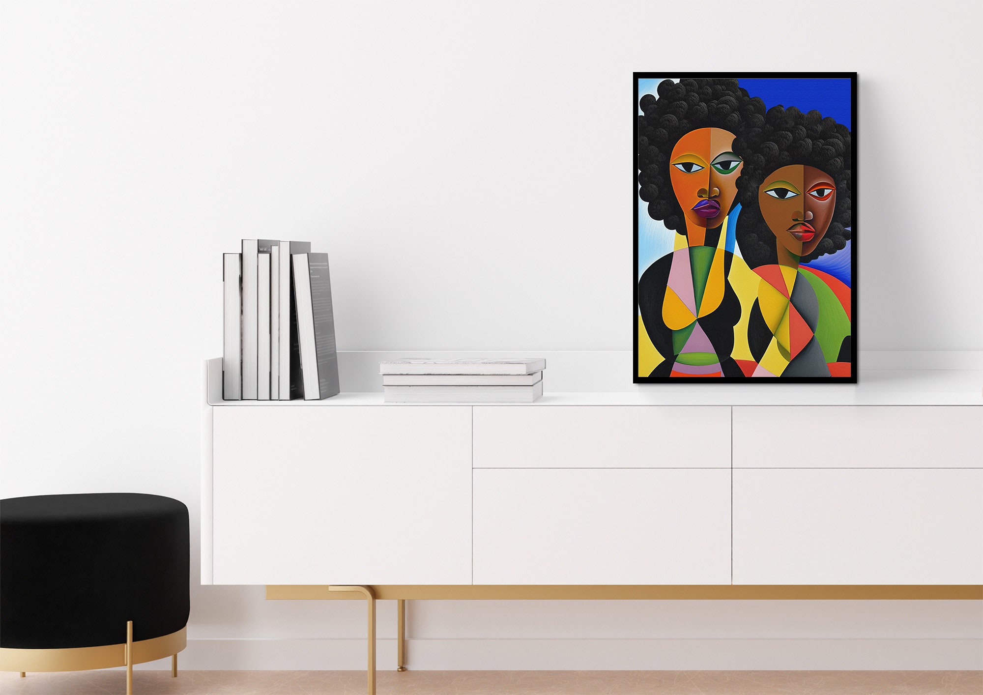 Black Women Abstract Art Black Girl Art Modern Wall Art Printable Black ...