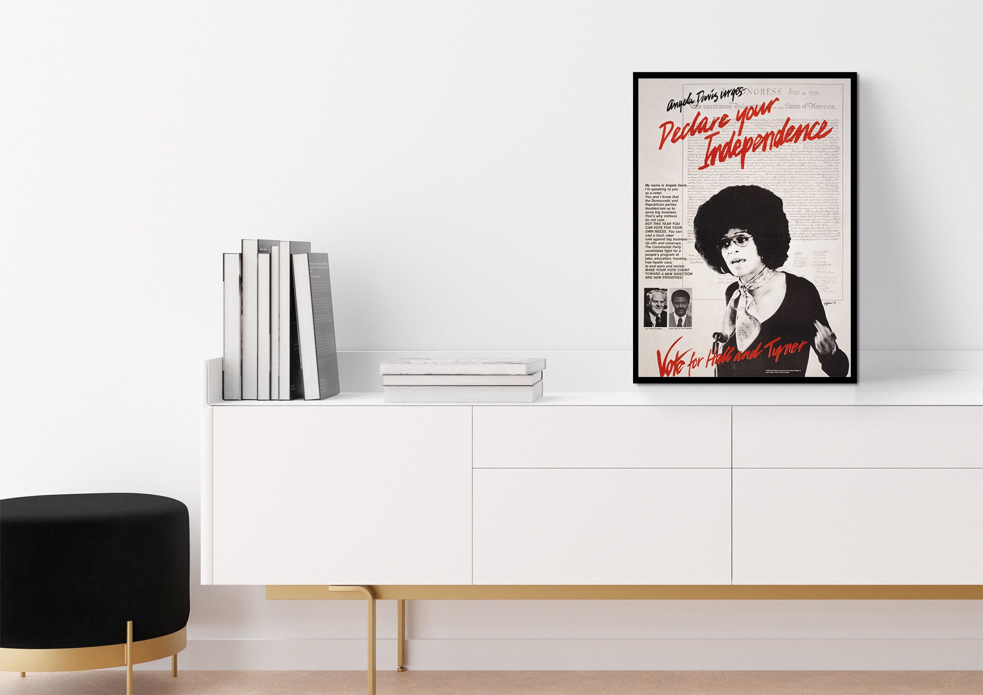 Angela Davis | Black Panthers | Vintage Poster | Black Woman Wall Art ...