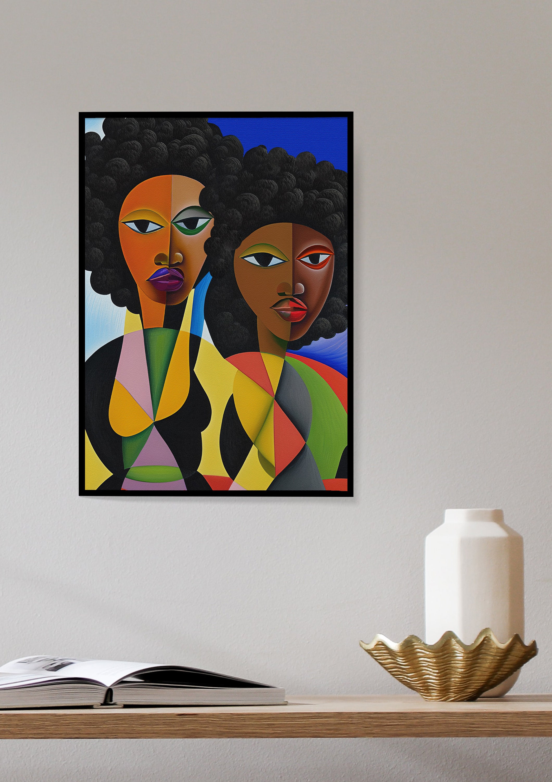 Black Women Abstract Art Black Girl Art Modern Wall Art Printable Black ...
