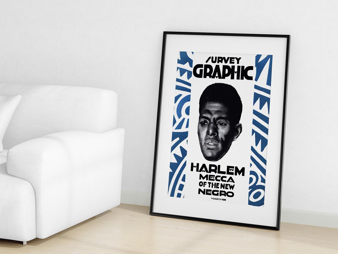 Harlem Mecca | Vintage Poster Print | Retro Wall Art | African American ...