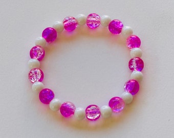 Magenta Beaded Bracelet - Etsy