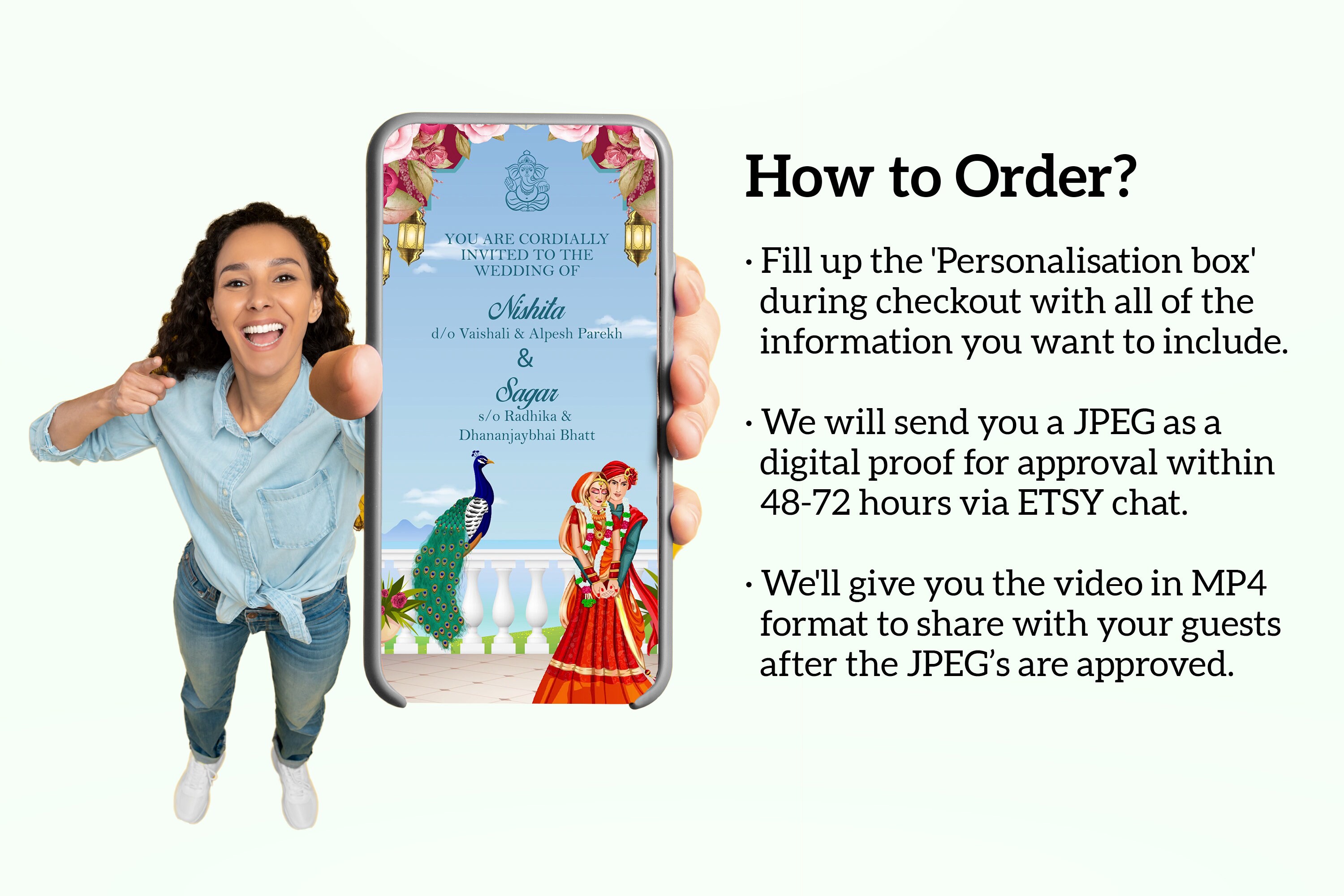 Wedding Card Animated Video Invitation | Indian Wedding Invite Video ...