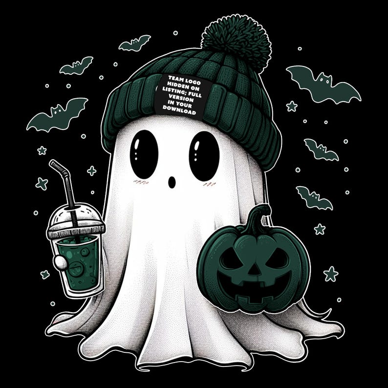 Cute Ghost Football New York | Fall PNG | Halloween NFL Football Fan ...