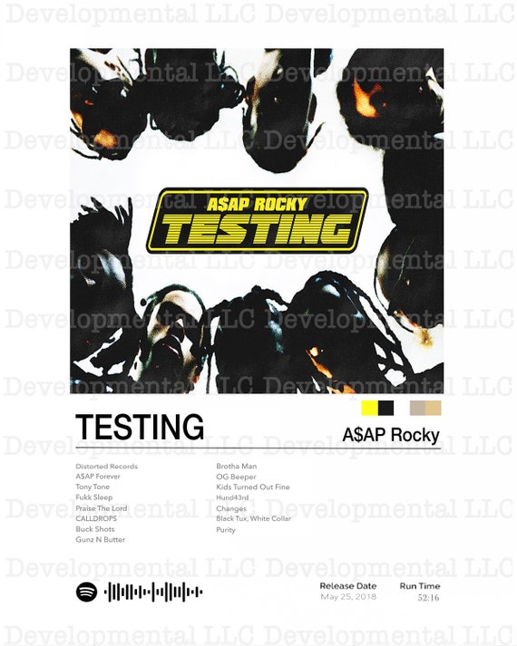 TESTING ASAP ROCKY Digital Printable Custom Album Cover - Etsy