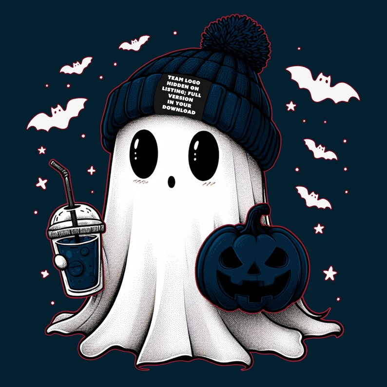 Cute Ghost Football Houston | Fall PNG | Halloween NFL Football Fan ...