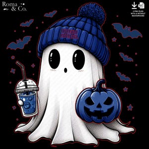 Cute Ghost Football Buffalo | Fall PNG | Halloween NFL Football Fan ...