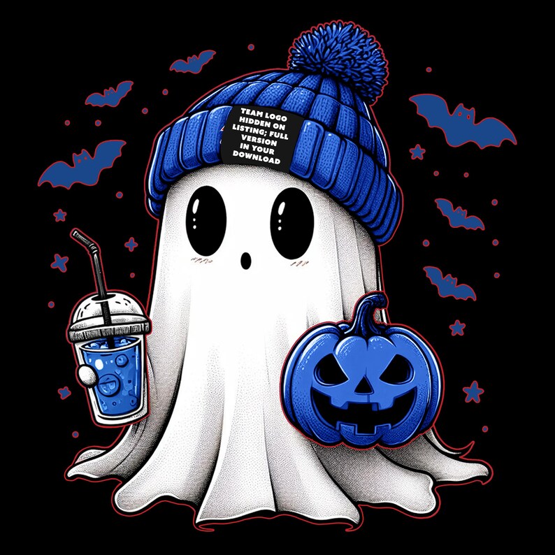 Cute Ghost Football Buffalo | Fall PNG | Halloween NFL Football Fan ...