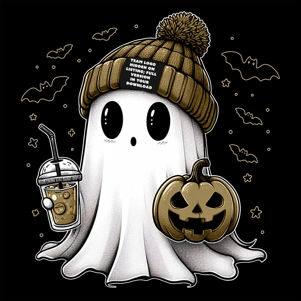 Cute Ghost Football New Orleans | Fall PNG | Halloween NFL Football Fan ...