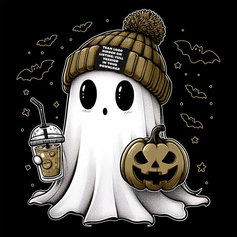 Cute Ghost Football New Orleans | Fall PNG | Halloween NFL Football Fan ...