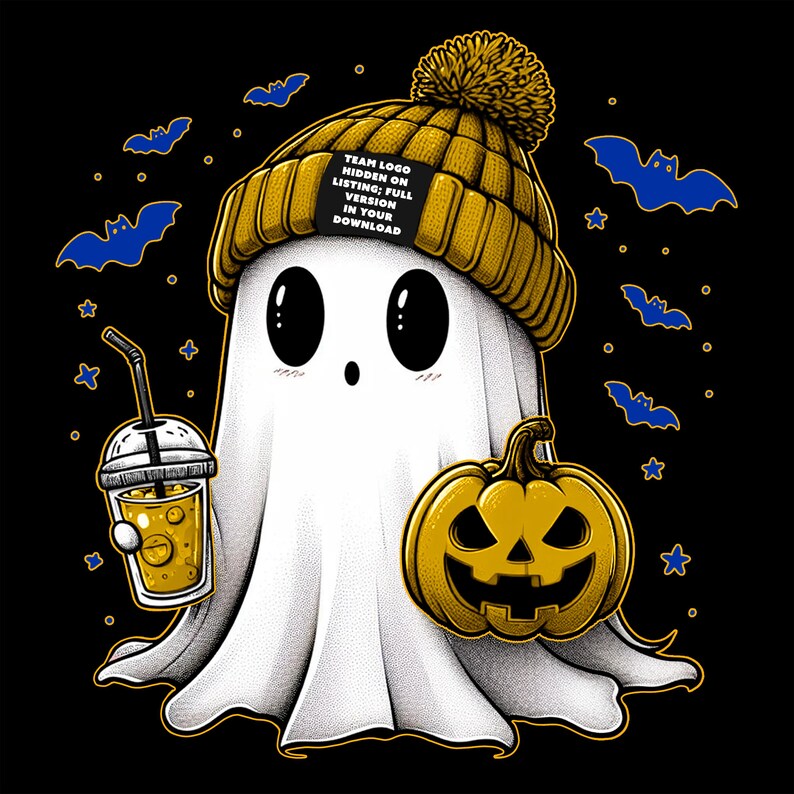 Cute Ghost Football Los Angeles | Fall PNG | Halloween NFL Football Fan ...