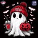 Custom Cute Skeleton Football Fall PNG Halloween NFL Football Fan Ghost ...